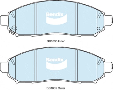 Bendix 4WD SUV- DB 1835 -4WD Disc Brake Pads Set - Premium Car Care