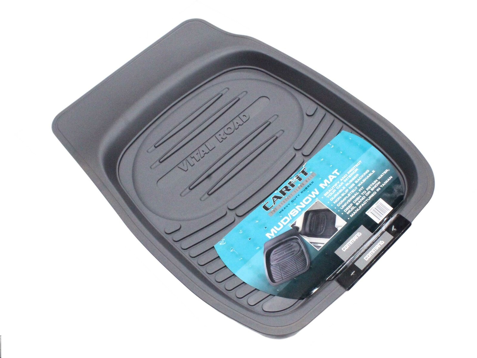 Carfit Grey Rubber Car Mud Snow Mat 1 Piece Front - Premium Car Care